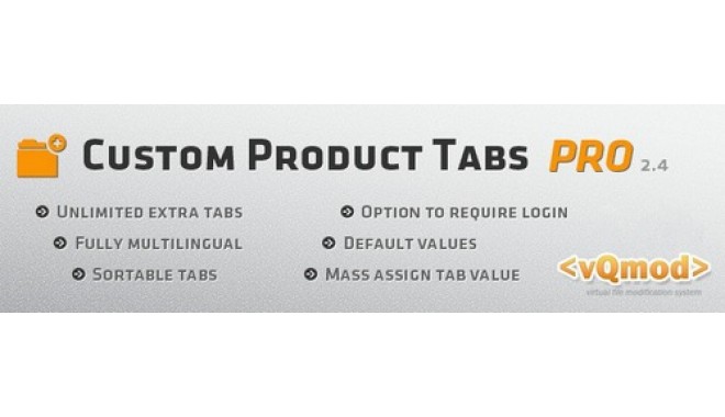 Custom Product Tabs PRO / Unlimited Tabs OpenCart